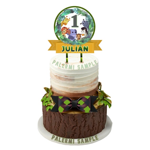 Safari Cake Topper Printable Zoo Animals Cake Topper Jungle | Etsy