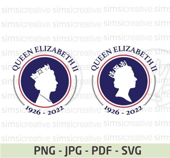 Queen Elizabeth II Emblem 1926-2022 SVG PNG Remembrance - Etsy