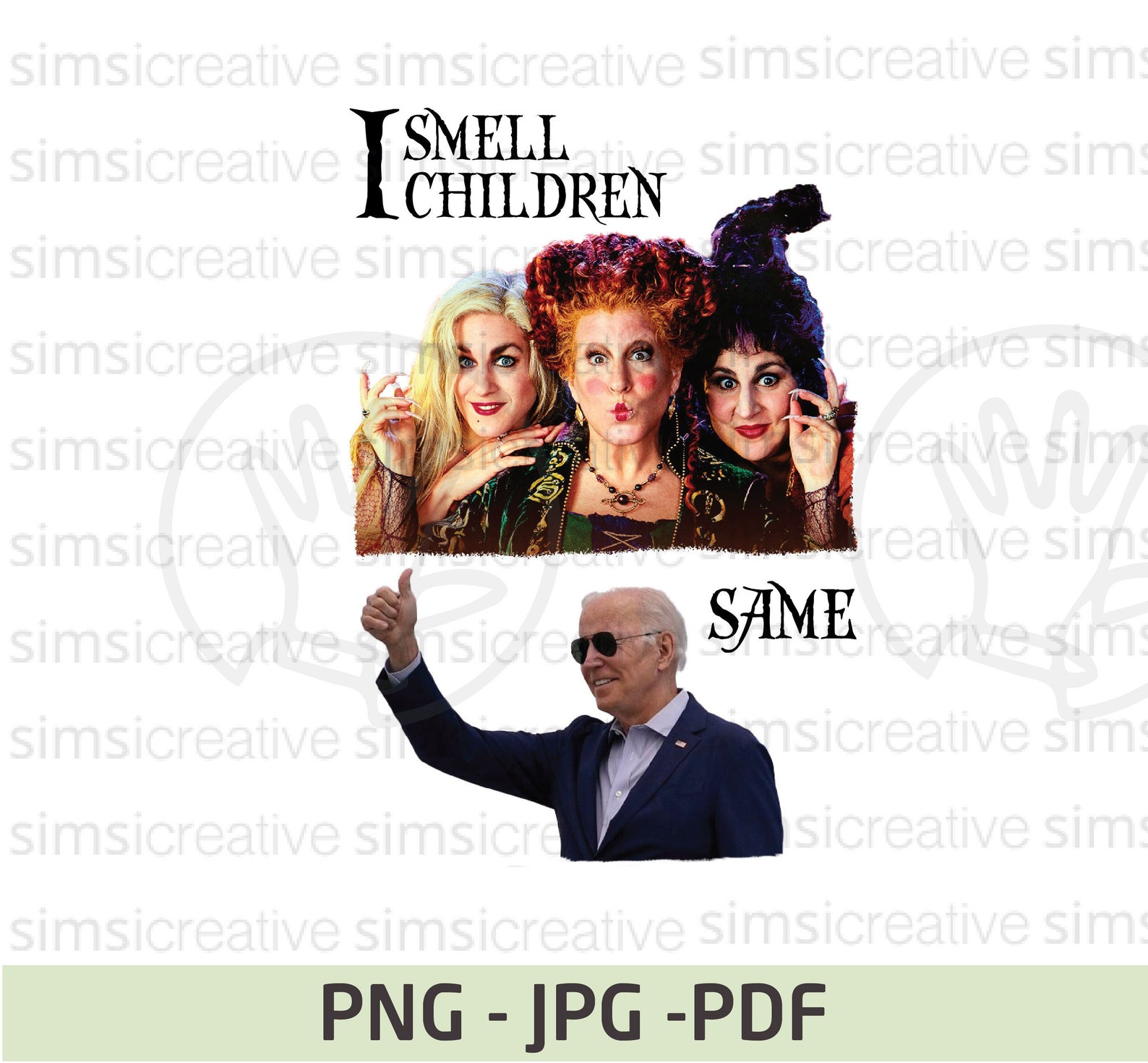 I Smell Children Same Biden Sublimation Transfers Hocus Pocus - Etsy