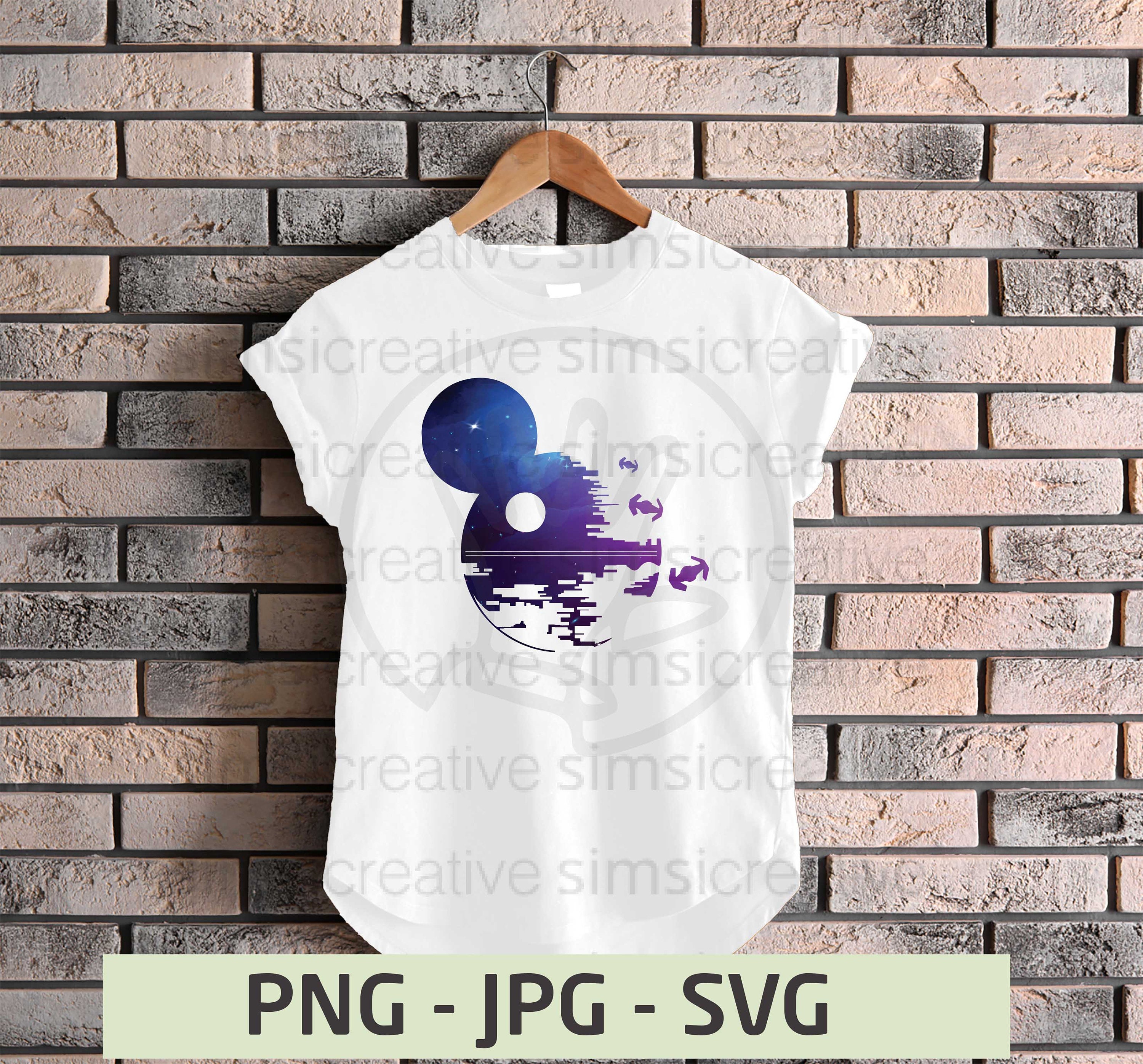 Mickey Death Star Svg - Star Wars - Mickey Mouse JPG PNG SVG - Instant ...