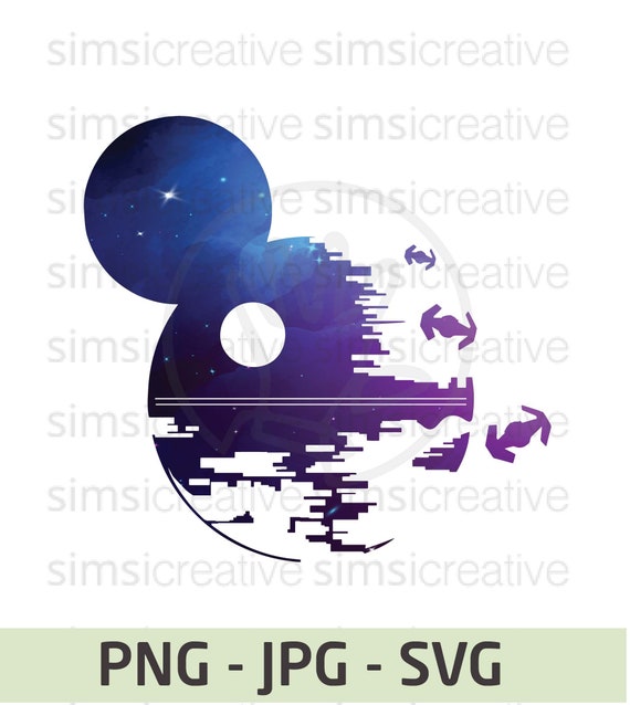 Mickey Death Star Svg Star Wars Mickey Mouse JPG PNG SVG | Etsy