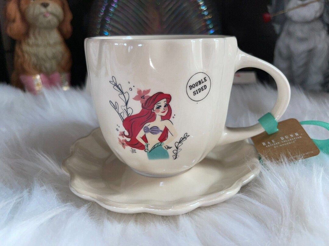 Rae Dunn Disney Princess Ariel the Little Mermaid Cup & Sea Shell ...