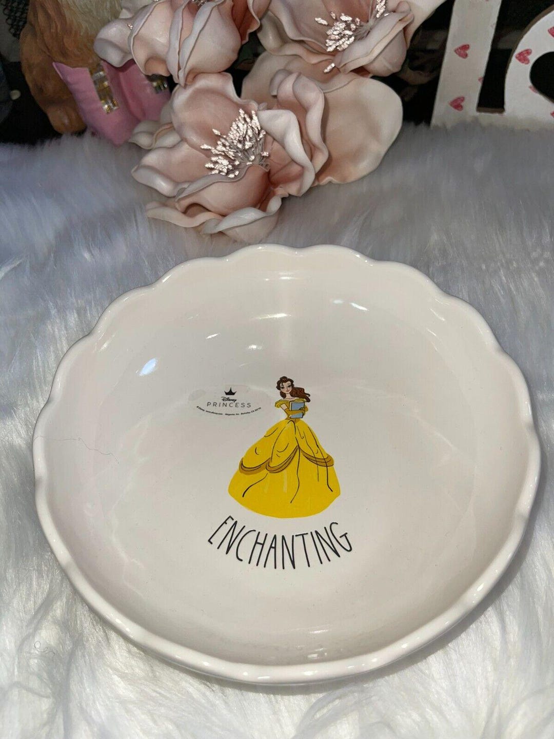 Rae Dunn Disney Princess Belle enchanting Bowl Beauty and the Beast - Etsy