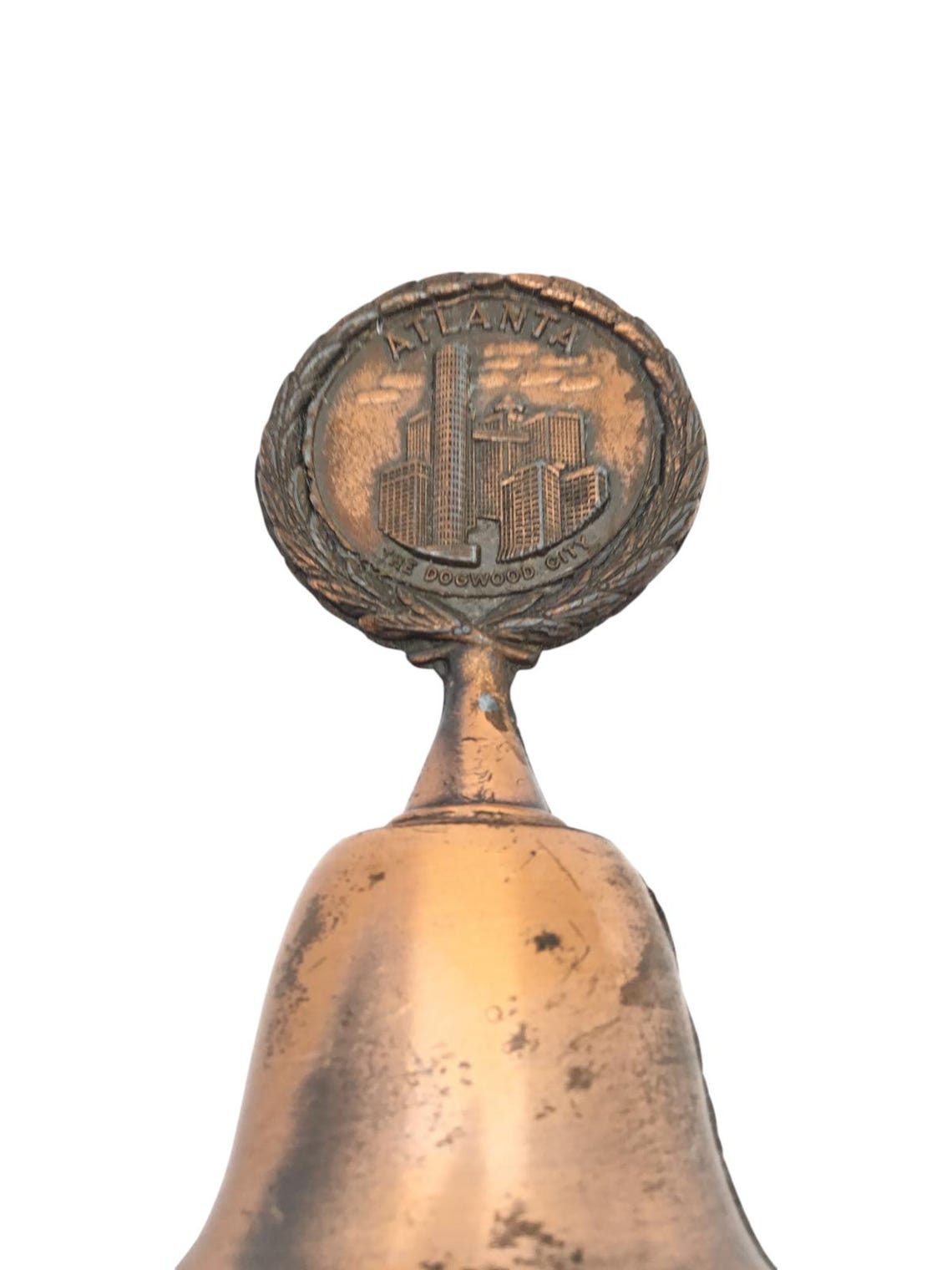 Vintage Atlanta Copper Alloy Souvenir Service Bell, 4" Tall, Dogwood ...