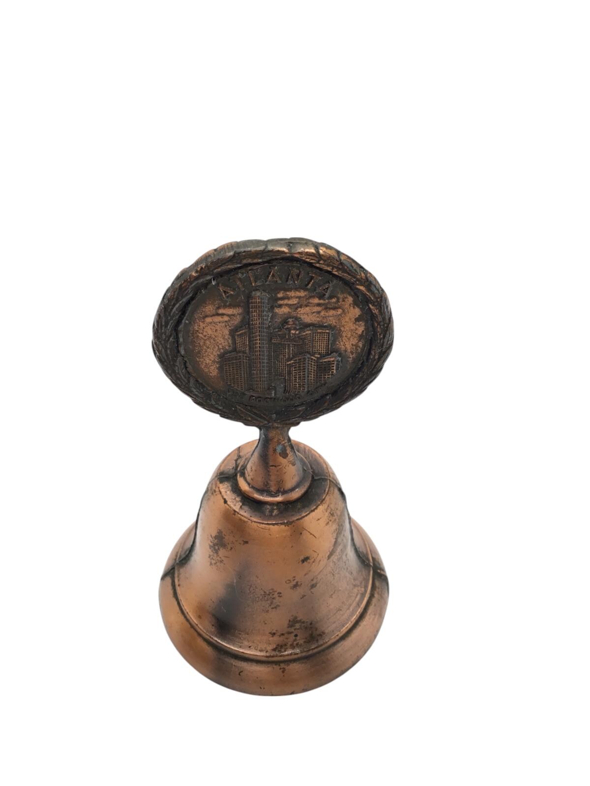 Vintage Atlanta Copper Alloy Souvenir Service Bell, 4" Tall, Dogwood ...