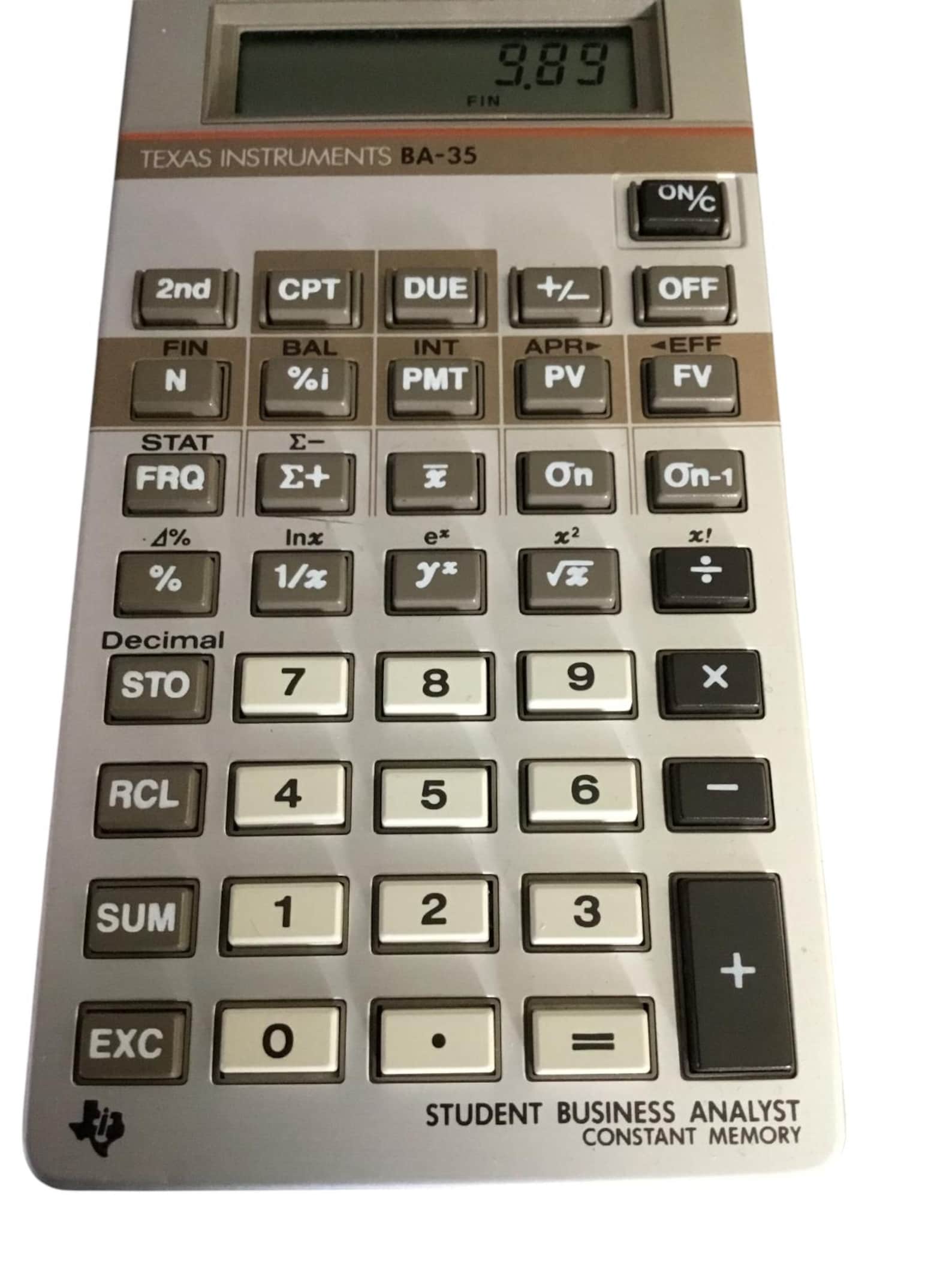 Vintage Texas Instruments BA-35 Student Business Analyst Calculator ...