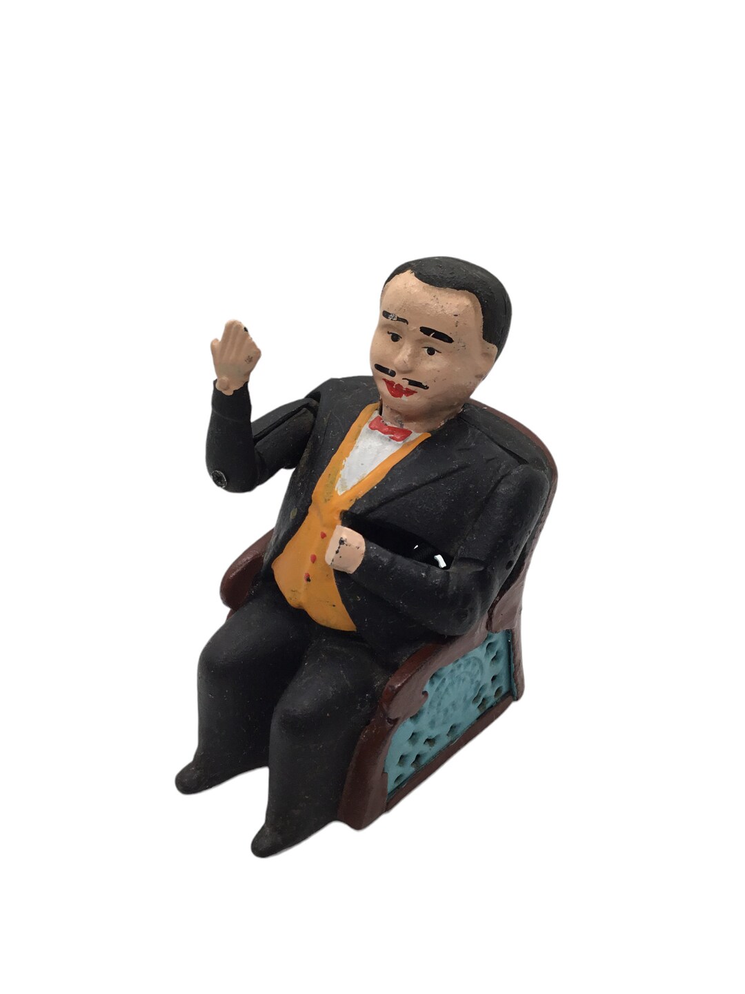 Antique 1873 J & E Stevens Cast Iron Mechanical Tammany Coin Bank Free ...