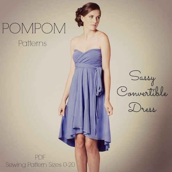 PDF Sewing Pattern Convertible Dress Sassy Hem Knit Dress | Etsy