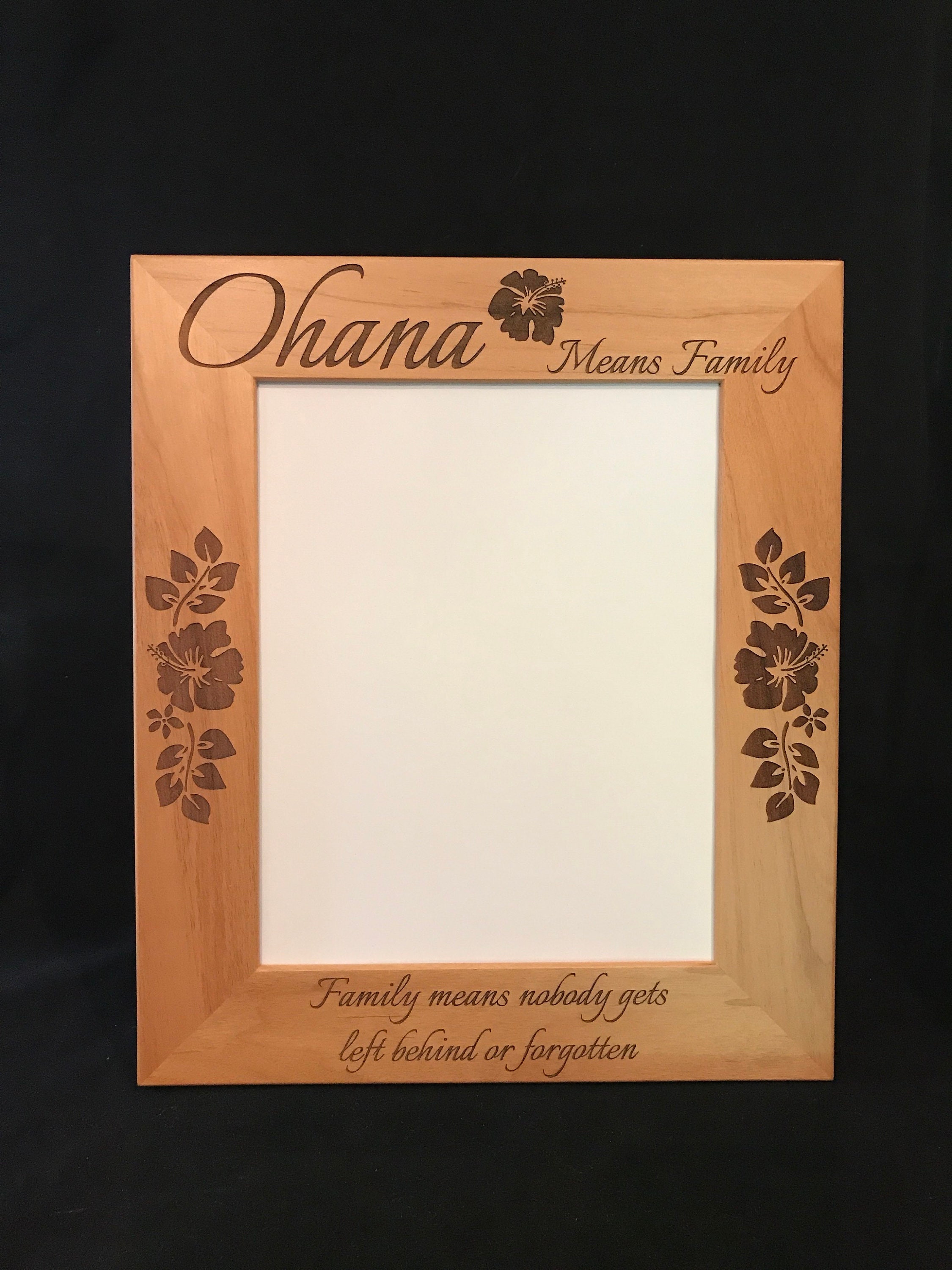 Ohana Family Laser Engraved Wooden Picture Frame Family | Etsy