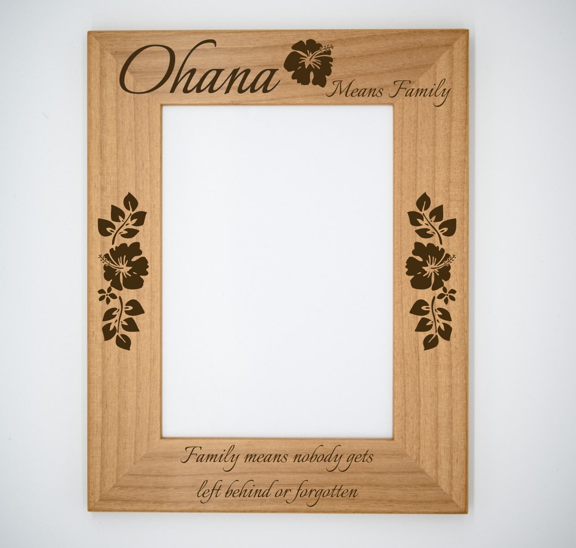 Ohana Family Laser Engraved Wooden Picture Frame Family | Etsy