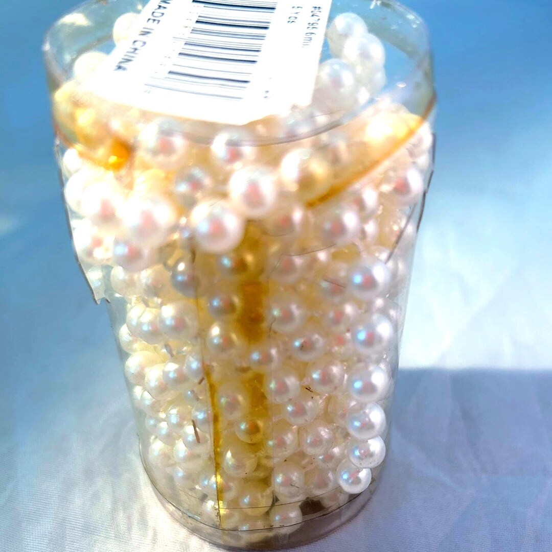 String Pearl Like Beads 6mm -- 5 Yards New in Package - Etsy