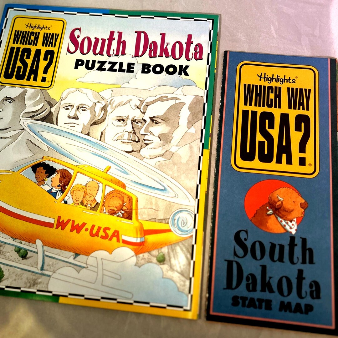 Highlights Which Way USA? South Dakota Puzzle Book and Map 1998--new - Etsy