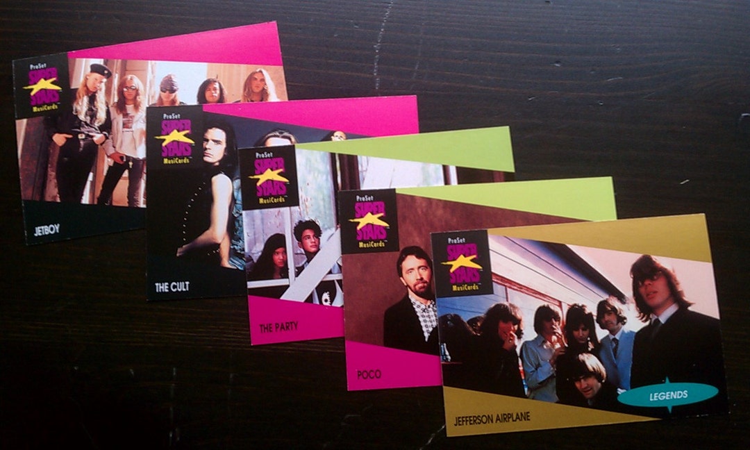 Vintage Rock Star Cards, Music Cards, Music Memorabilia, Rock Star ...