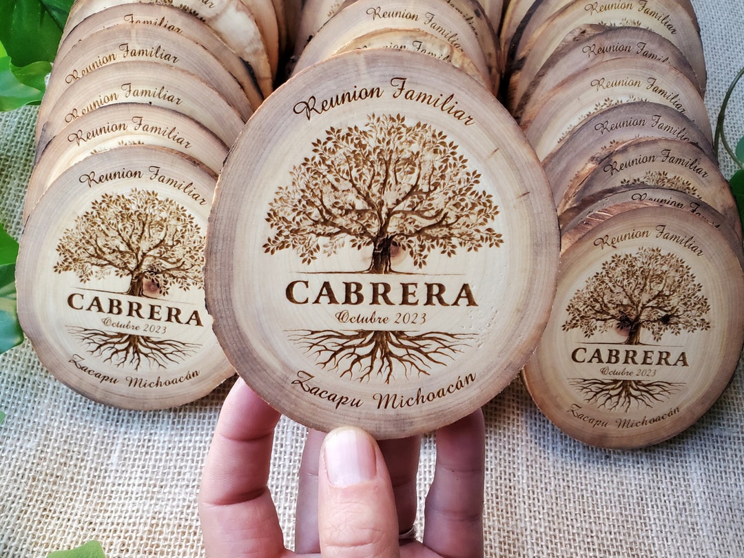 Family Reunion Coasters Family Gathering Mementos Natural - Etsy