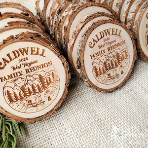 Personalized Family Gathering Wooden Magnets Engraved Family Reunion ...