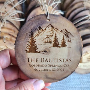 Engraved Wooden Ornaments Bulk Personalized Natural Wood Slice ...