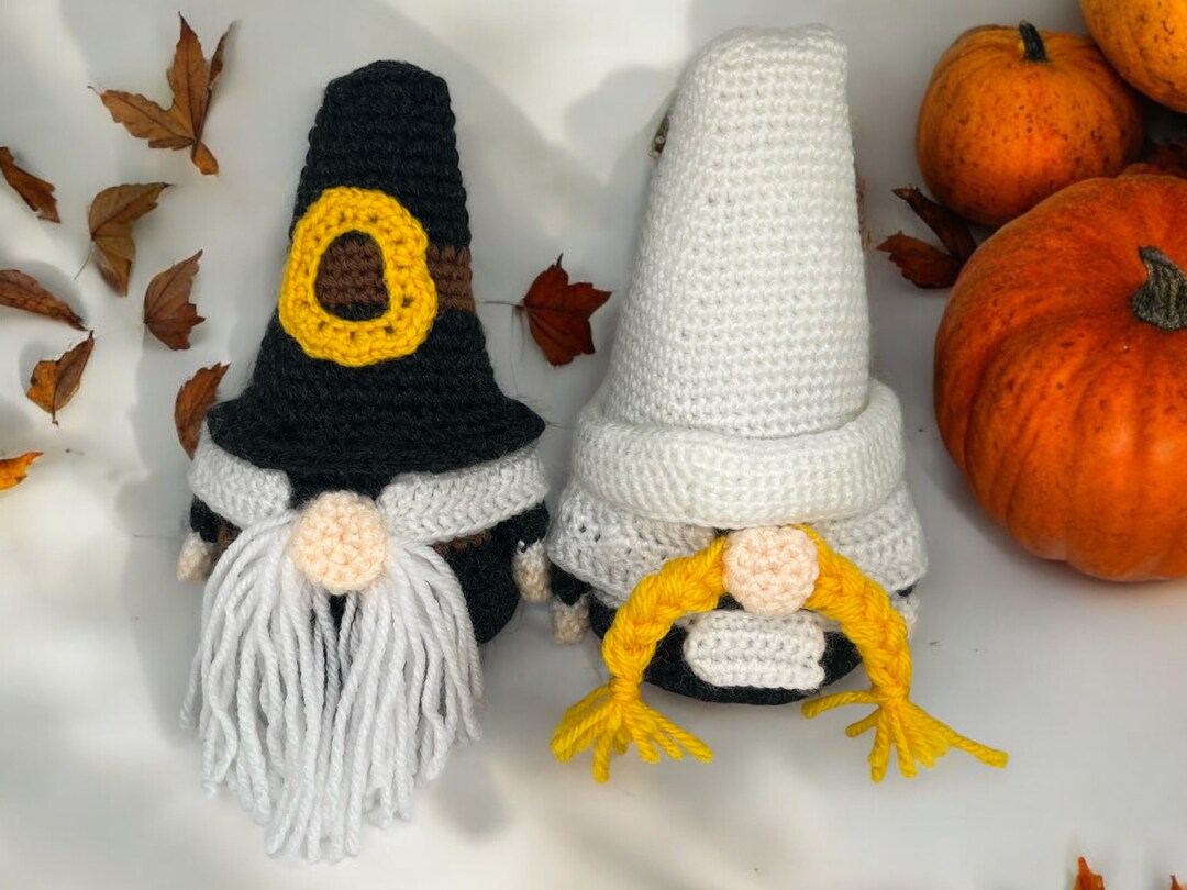 Handcrafted Male & Female Pilgrim Dolls - Set of 2 Amigurumi Pilgrim ...