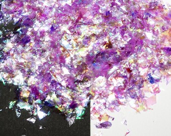 Iridescent Rainbow Flakes Mylar Flakes Cellophane Shards - Etsy