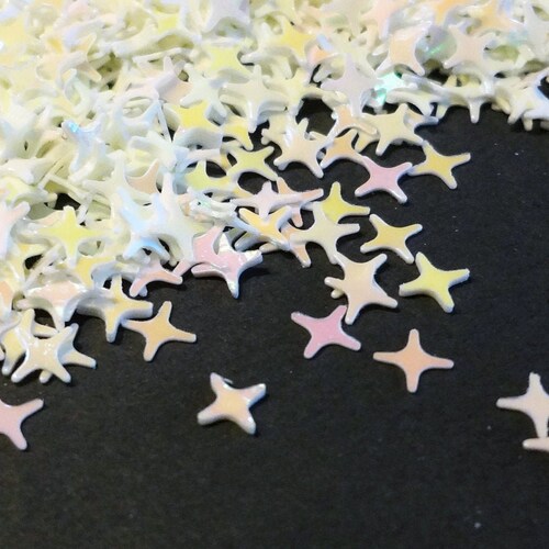 Iridescent Purple Four Point Stars Shape Glitter 4mm Star - Etsy