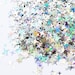 Holographic Silver Four Point Stars Shape Glitter 2mm 4mm and 5mm Mix ...