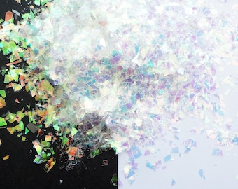 Iridescent Rainbow Flakes Mylar Flakes Cellophane Shards - Etsy