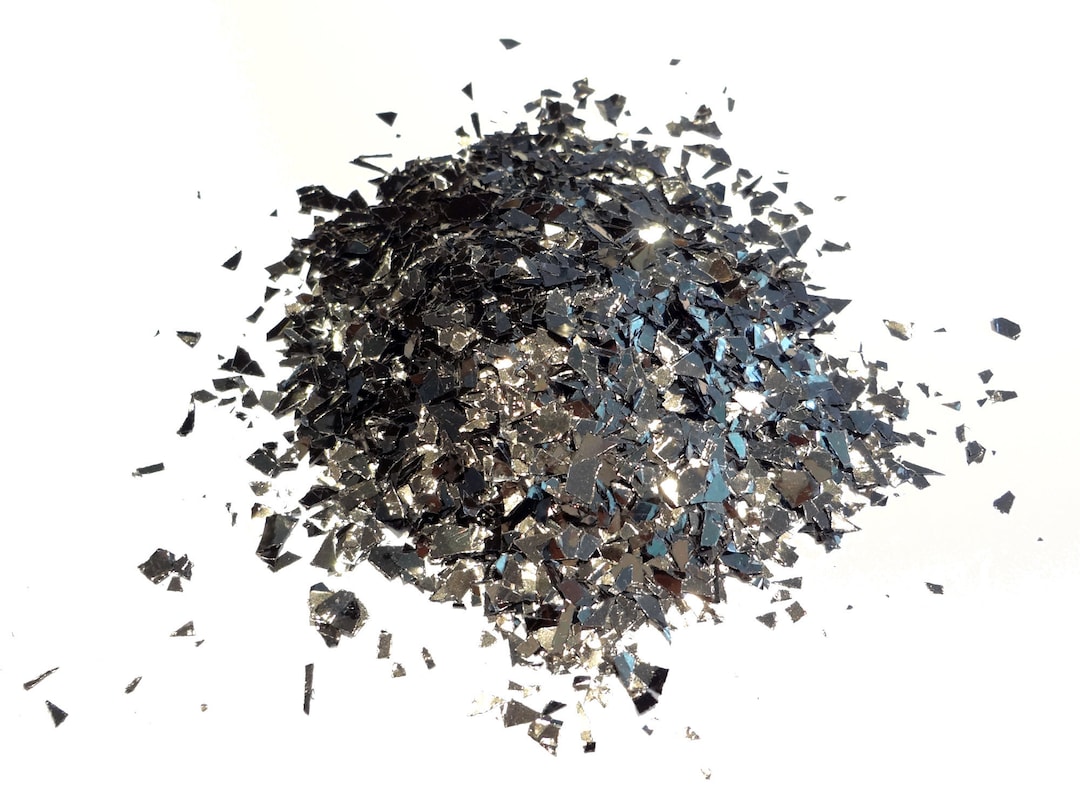 Gunmetal Gray Flakes, Mylar Flakes, Cellophane Shards, Crushed Chunky ...