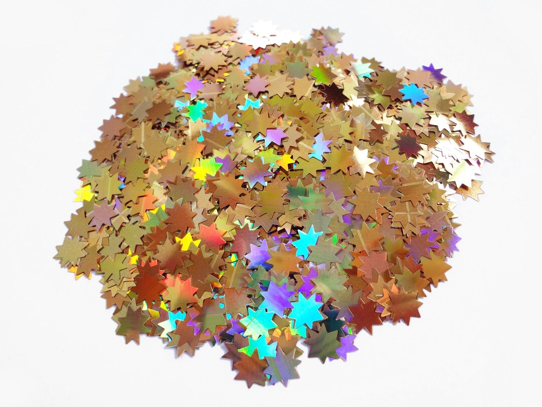 Holographic Light Bronze Sun Shape 6mm SALE Imperfect Batch - Etsy