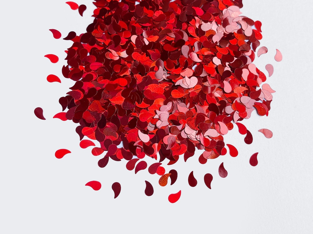 Holographic Red Blood Drips Shape Glitter 5mm X 3mm Drops - Etsy