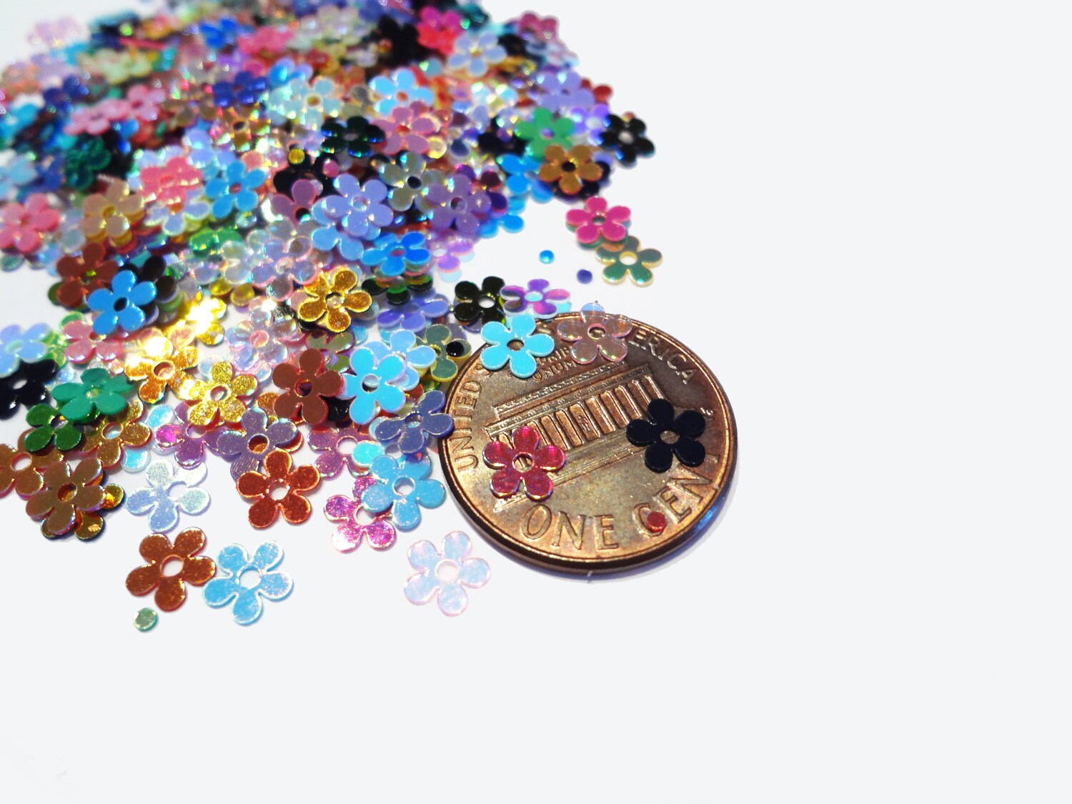 Flower Sequin Glitter Colorful Flowers Mixed Confetti 5mm - Etsy