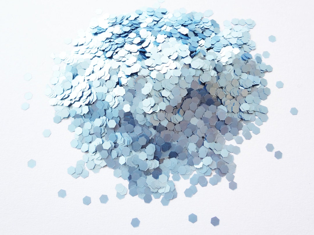 Ice Powder Blue Loose Glitter Matte Metallic Blue .080" Hex, 2mm 1/12 ...