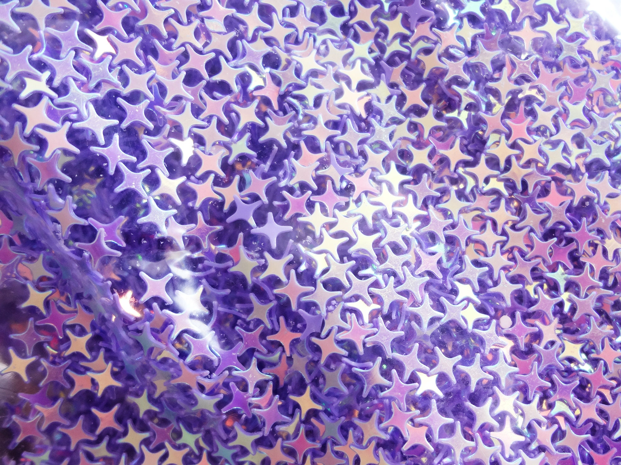 Iridescent Purple Four Point Stars Shape Glitter 4mm Star - Etsy