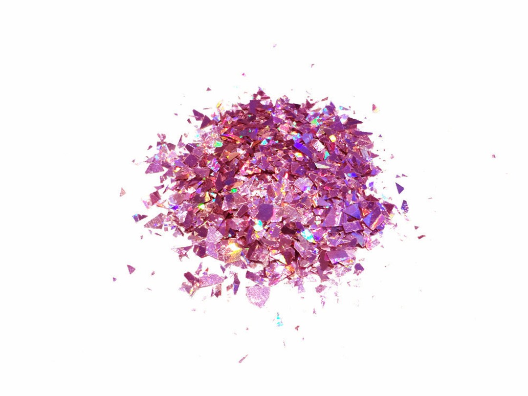 Holographic Fuchsia Pink Flakes, Mylar Flakes, Cellophane Shards ...