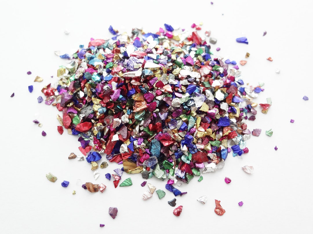 Irregular Glass Shards Metallic Multicolor Stones, Small Glass Shards ...