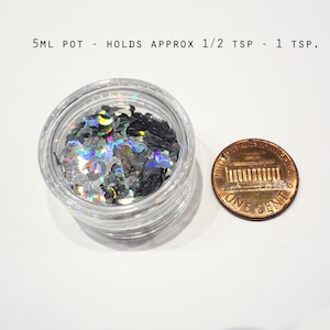 Holographic Silver Glitter Shards, Tiny Glitter Flakes, Rough Cut Small ...