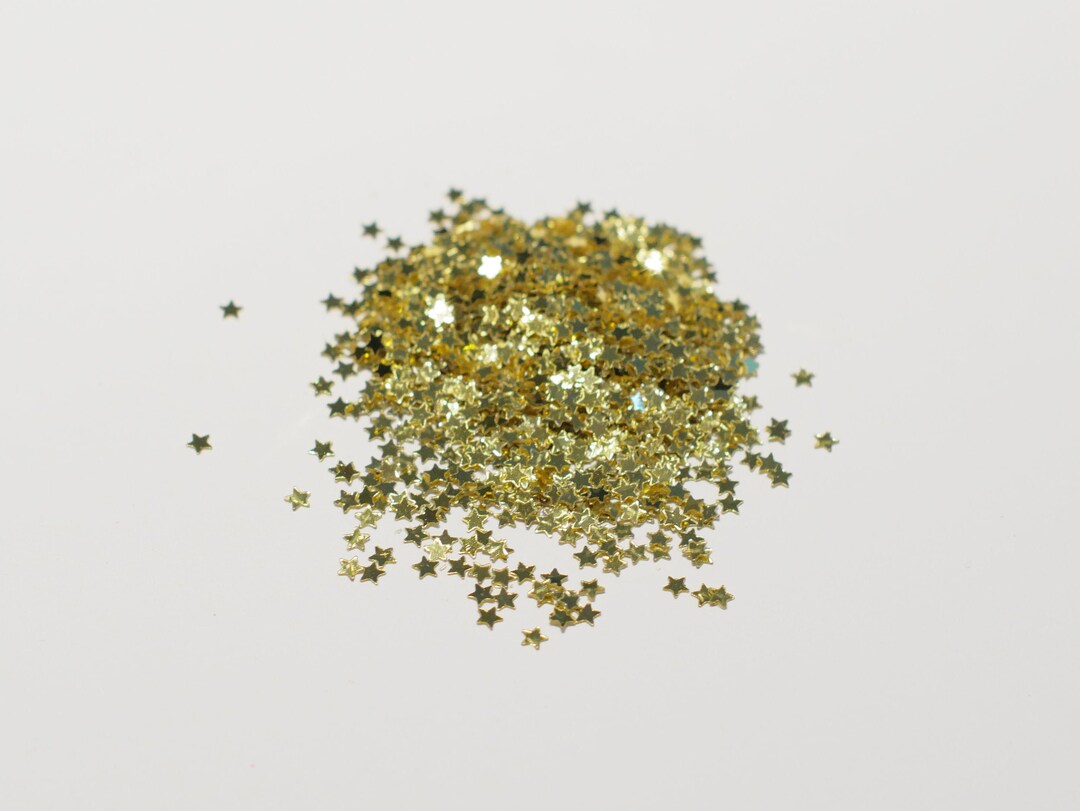 Metallic Gold Star Shape Glitter 3mm Stars, Tiny Star Glitter - Etsy