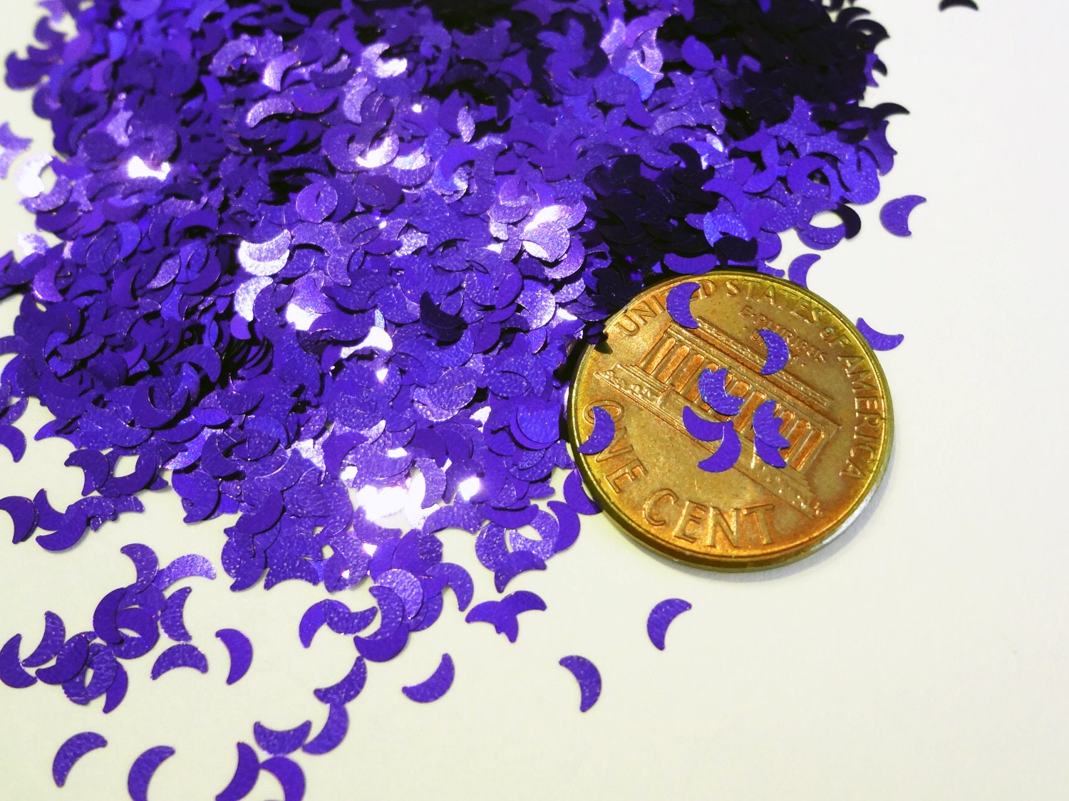 Indigo Blue Crescent Moon Shape Glitter 3mm - Etsy