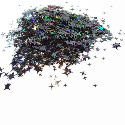 Iridescent Purple Four Point Stars Shape Glitter 4mm Star - Etsy