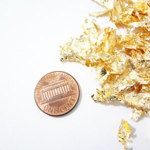 Gold Leaf Flakes, Solvent Resistant Gold Leaf Flakes - Etsy