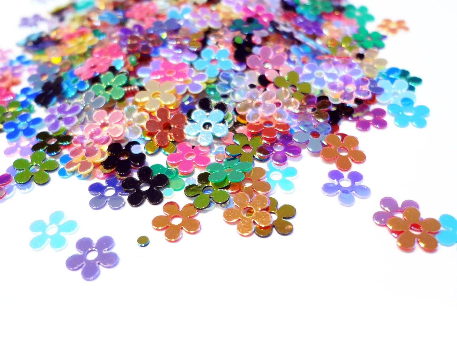 Flower Sequin Glitter Colorful Flowers Mixed Confetti 5mm - Etsy
