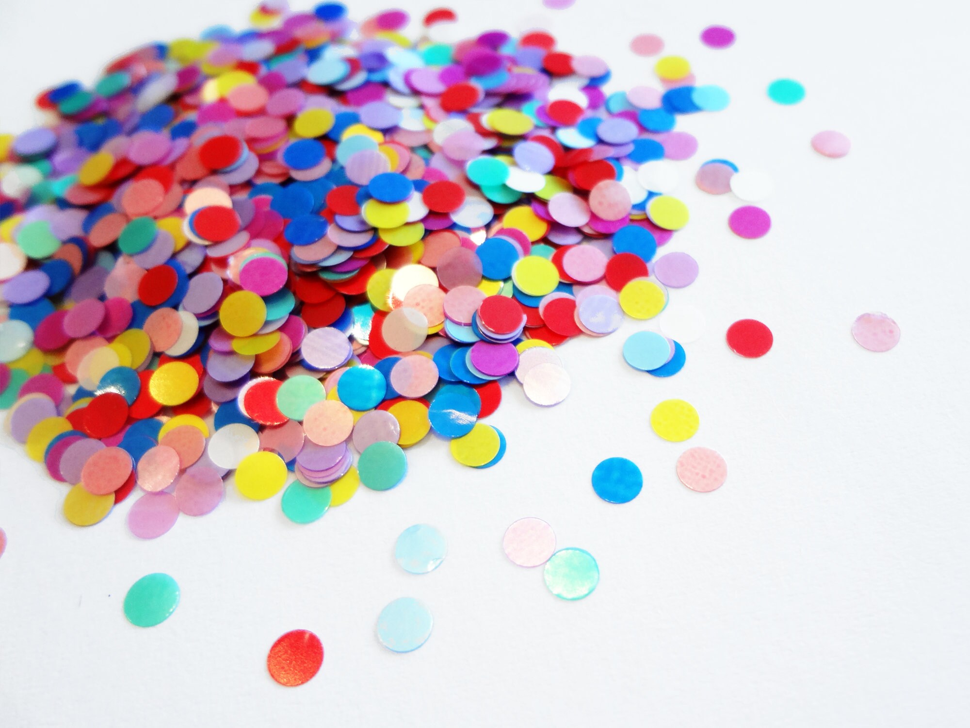 Rainbow Multicolor Translucent Circle Dots Shape Glitter 3mm Matte ...