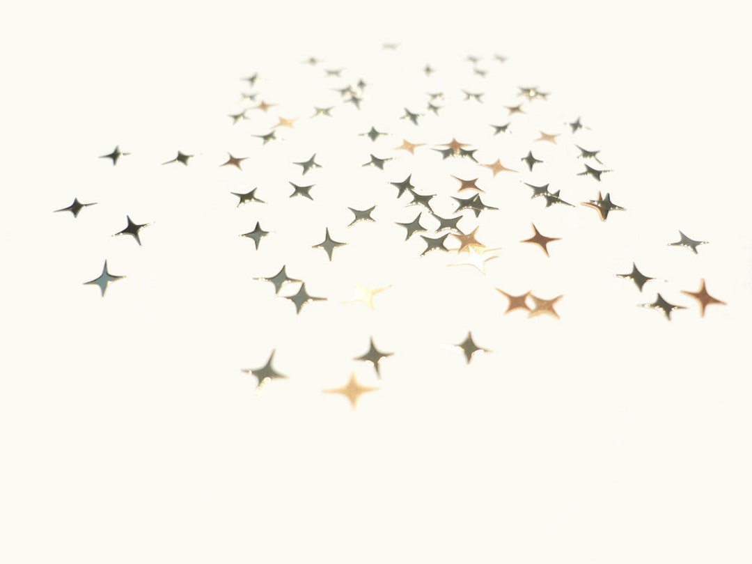 3x4mm Gold Four Point Star, Nail Art Slices - Etsy