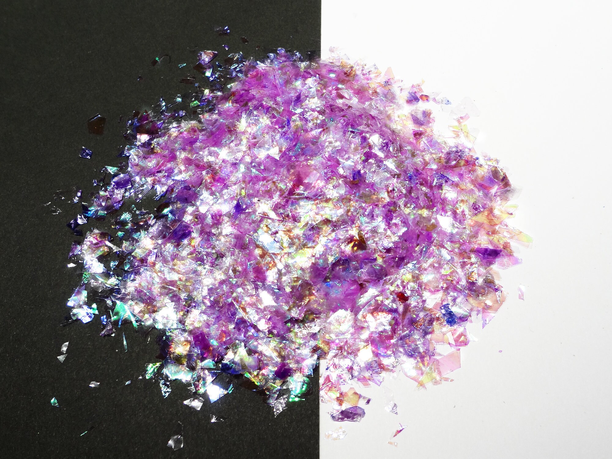 Iridescent Lilac Purple Flakes Mylar Flakes Cellophane - Etsy