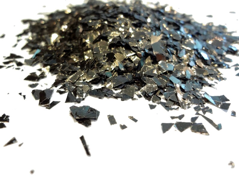 Gunmetal Gray Flakes, Mylar Flakes, Cellophane Shards, Crushed Chunky ...