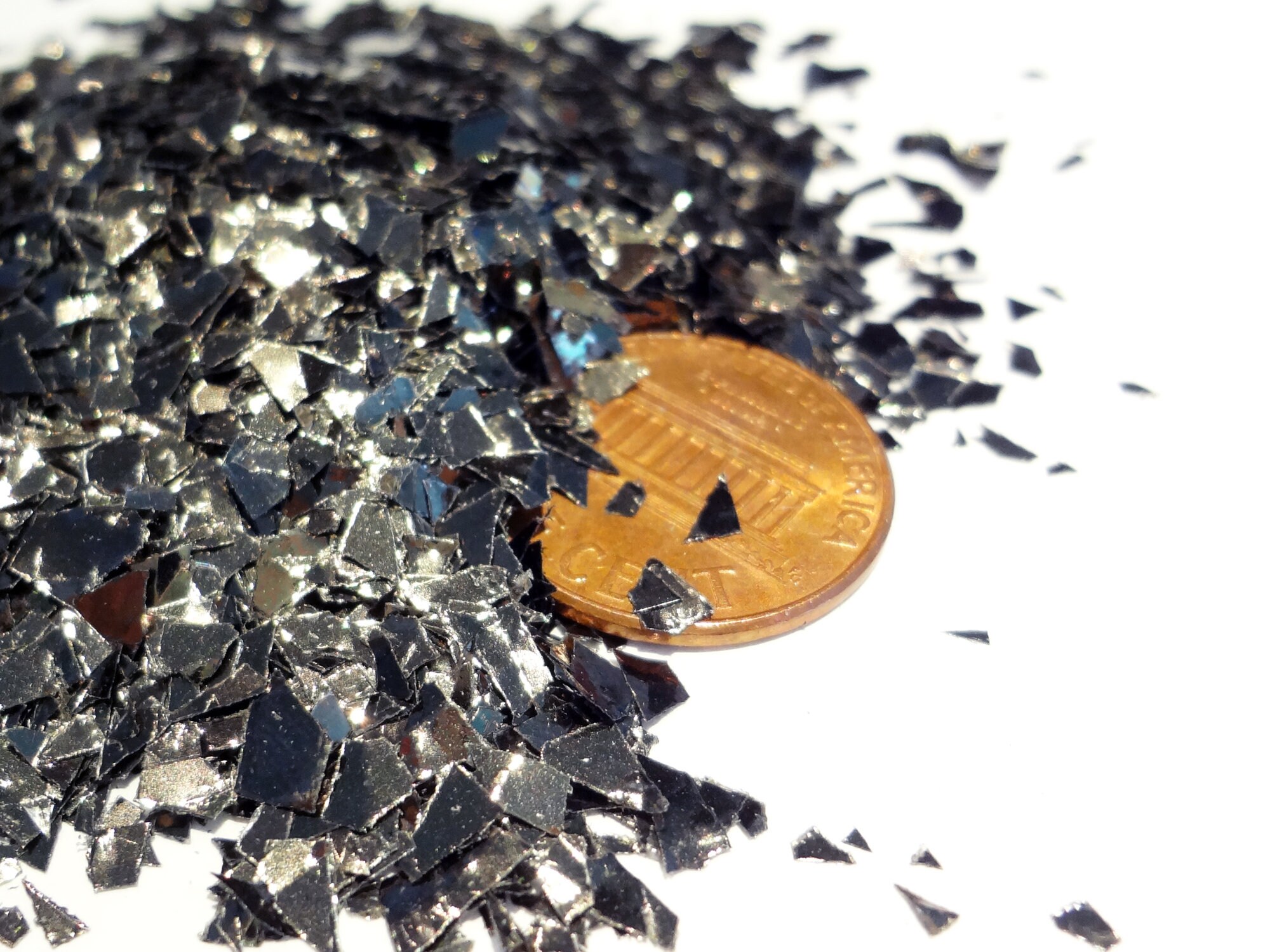 Gunmetal Gray Flakes Mylar Flakes Cellophane Shards Crushed - Etsy