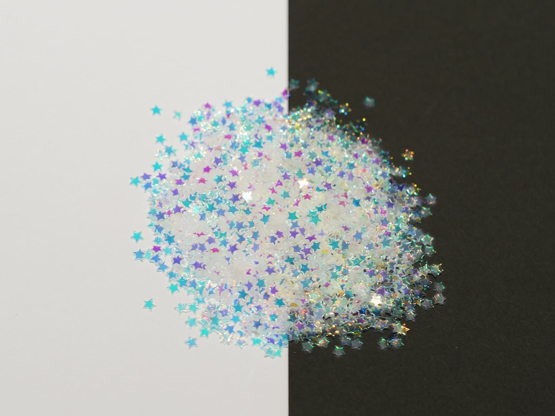 Iridescent Star Shape Glitter 2mm Stars, Tiny Star Glitter - Etsy