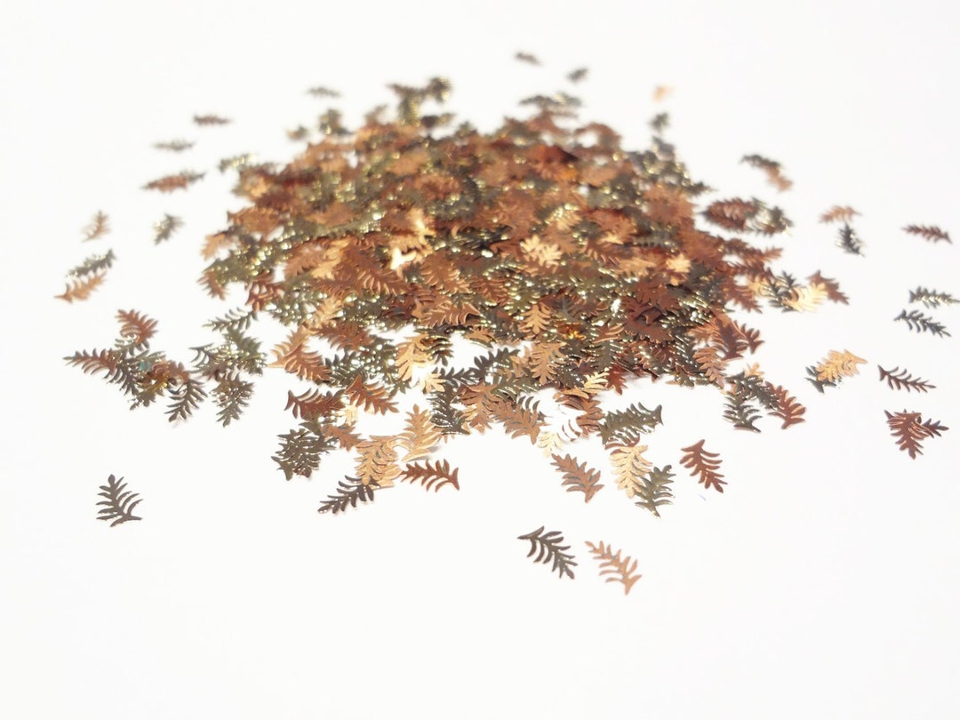 4x2.5mm Gold Feather Fern Leaf, Nail Art Slices - Etsy