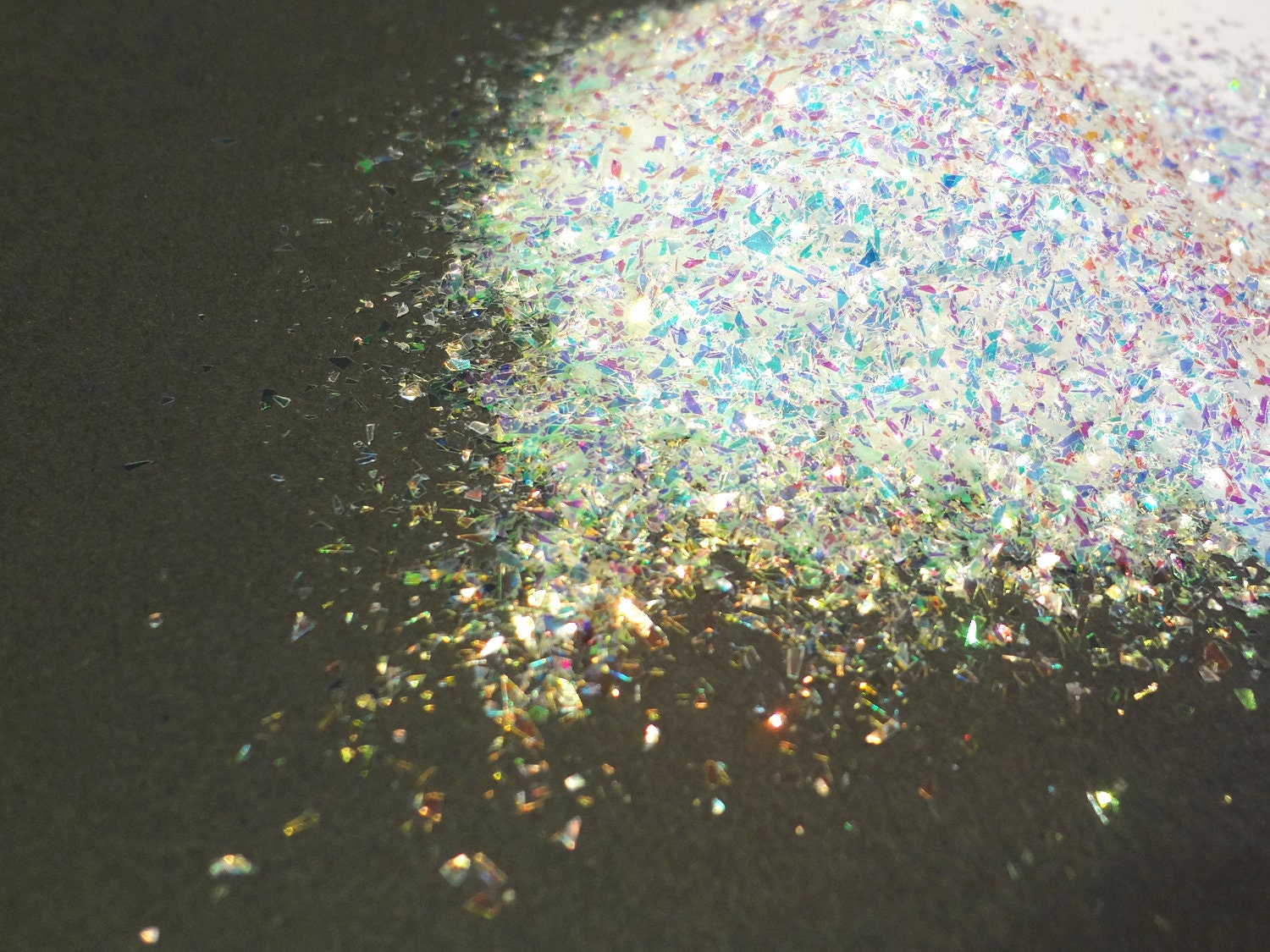 Iridescent Glitter Shards, Tiny Glitter Flakes, Rough Cut Small Mylar ...