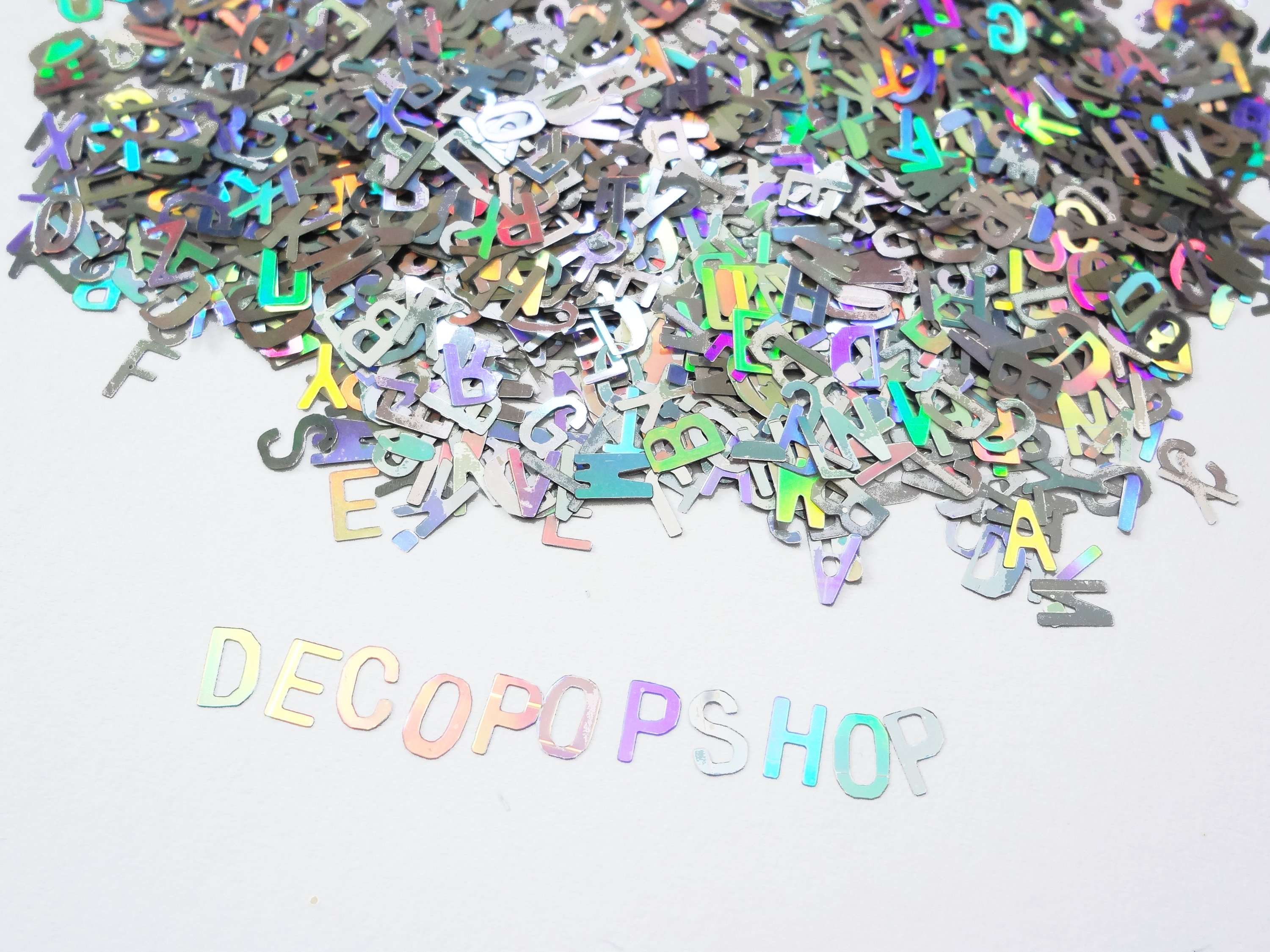Holographic Silver Alphabet Glitter 5mm Letters - Etsy