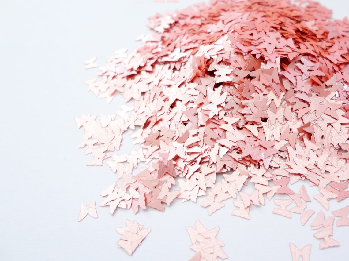 Pink Matte Metallic Butterfly Shape Glitter 3mm Solvent | Etsy