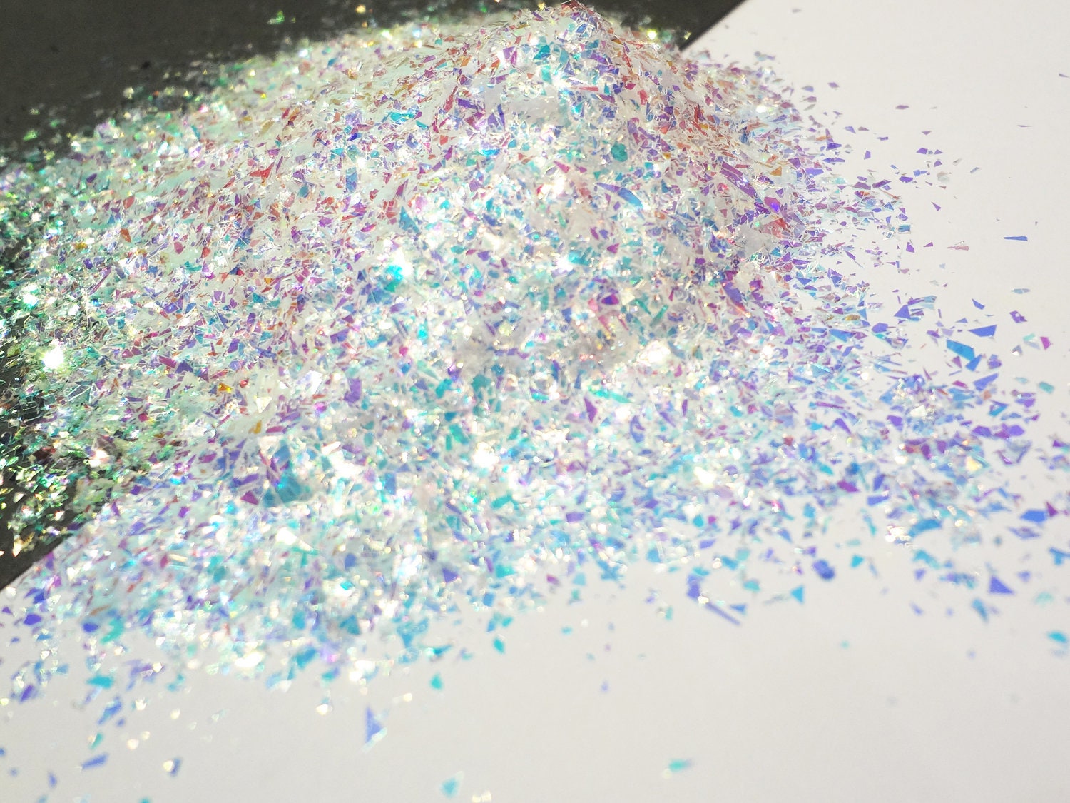Iridescent Glitter Shards Tiny Glitter Flakes Rough Cut - Etsy